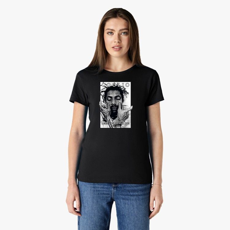 Coolio Legends Never Die on Women's Cotton T-Shirt - Hatsline