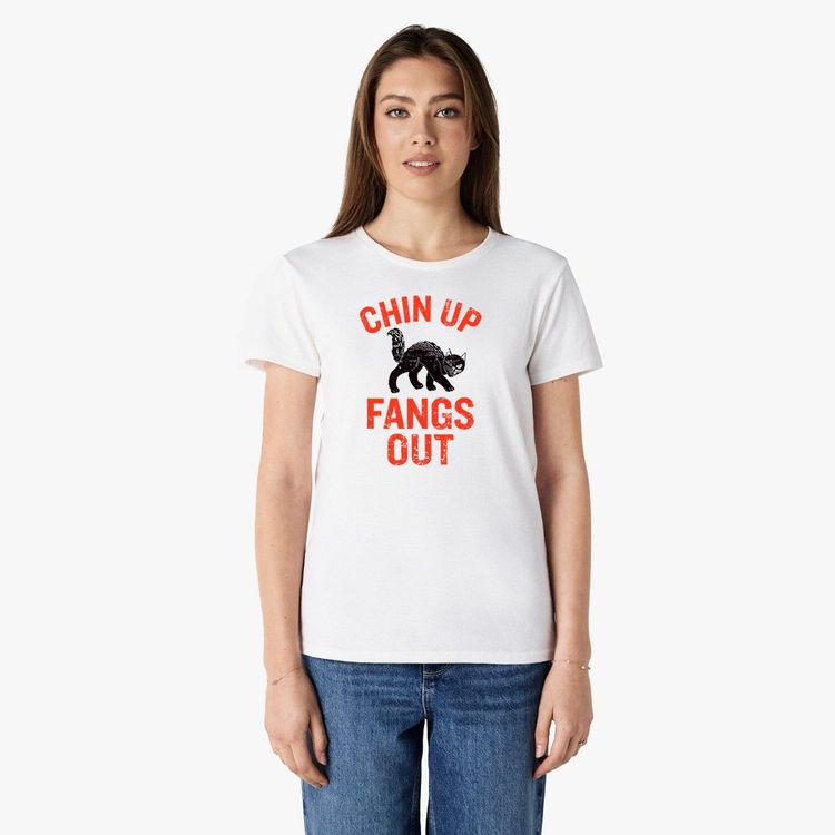 Chin Up Fangs Out Women's Cotton T-Shirt - Hatsline - Hatsline