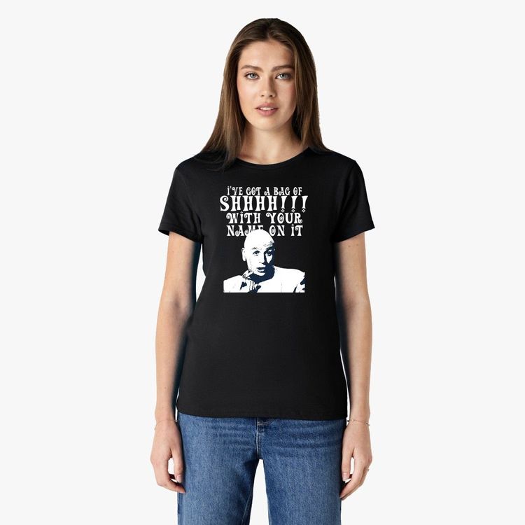 Dr Evil Bag of Shhh Austin Powers Women's Cotton T-Shirt - Hatsline ...
