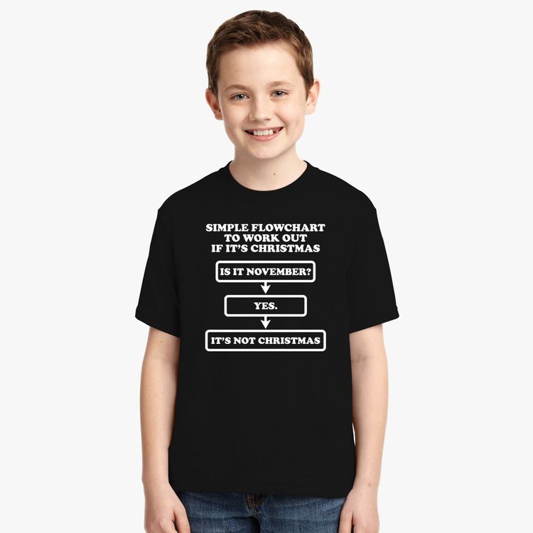 Christmas-Flowchart Youth T-Shirt - Hatsline - Hatsline