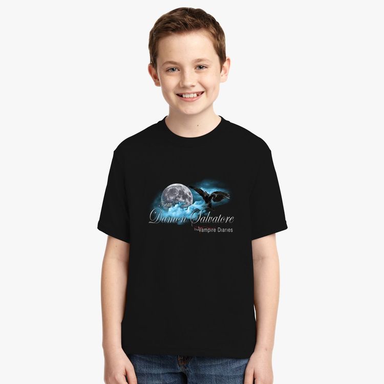 Team Damon Salvatore The Vampire Diaries Raven Moon Blue Clouds Center ...