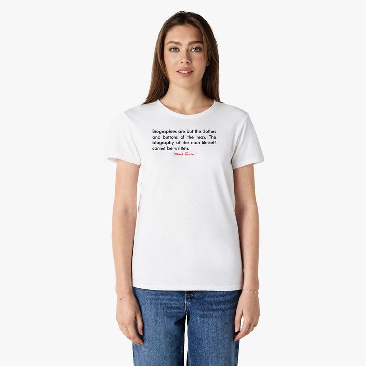 Biolgraphies are but... " Mark Twain " Inspirational Fashion Women's ...