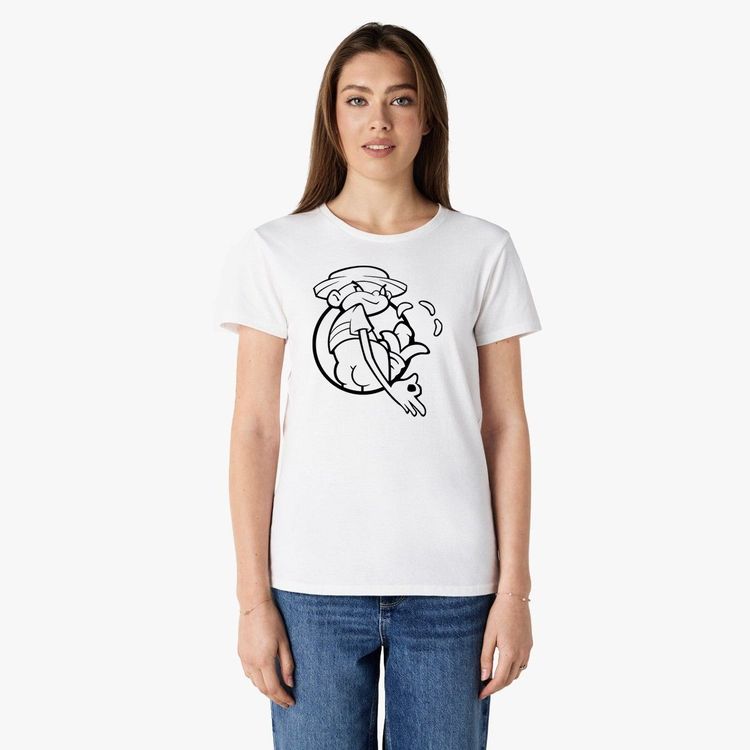 Johnny Chimpo the Naughty Monkey Women's Cotton T-Shirt - Hatsline ...