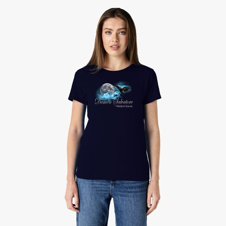 Damon Salvatore The Vampire Diaries Raven Moon Blue Clouds Edwardian ...