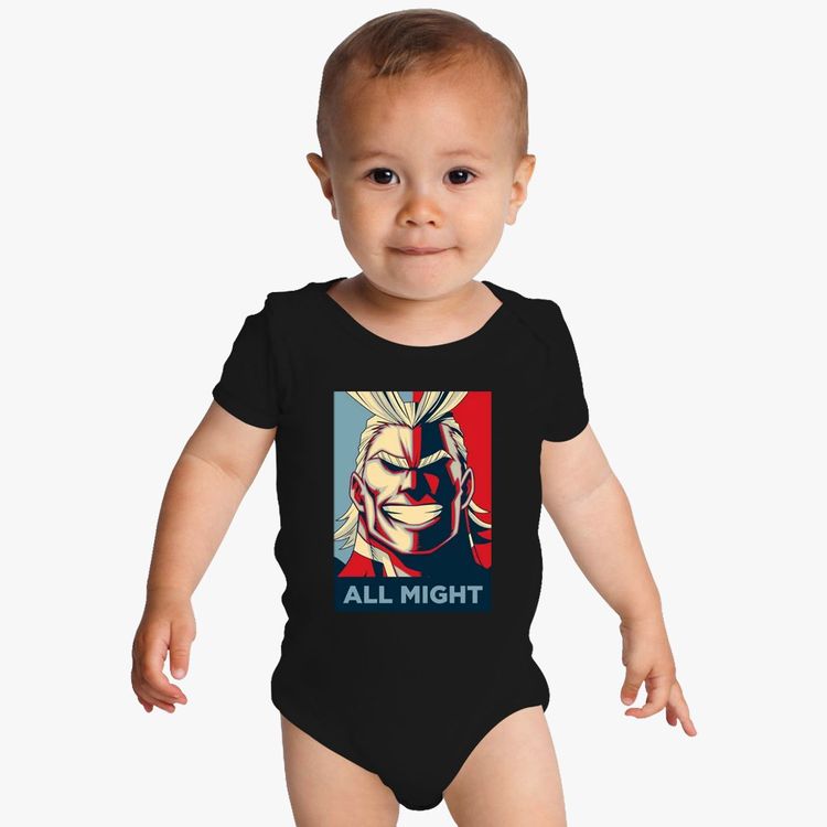 All Might Retro Baby Onesies - Hatsline - Hatsline