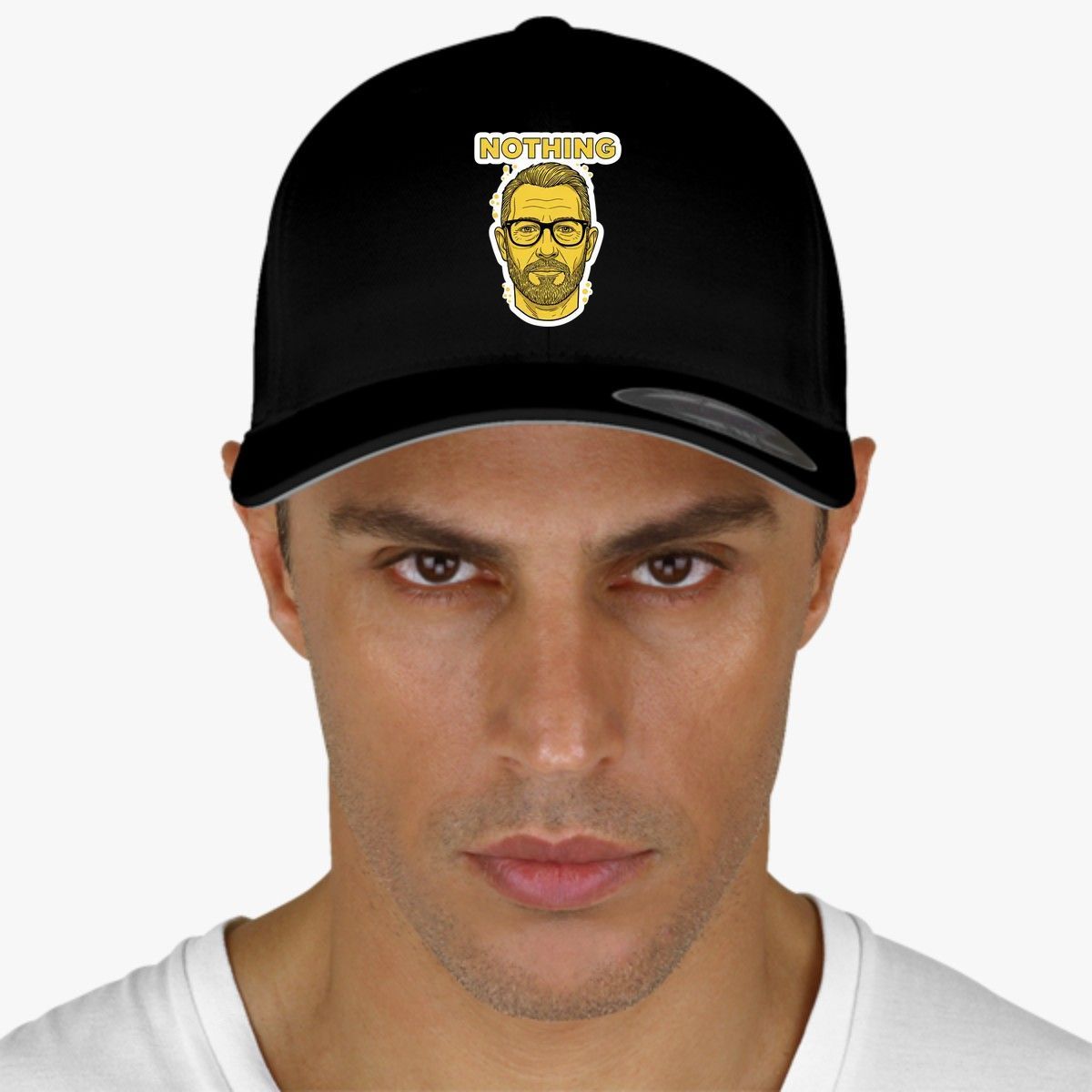 Nothing Ever Happens Chud Meme Wojak Gift on Baseball Cap - Hatsline