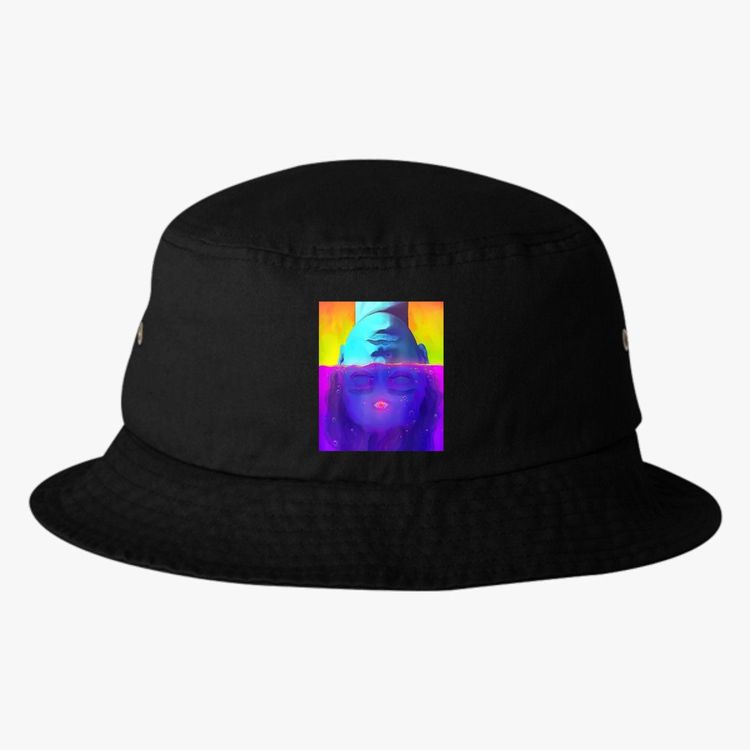 psychedelic trippy mushroom acid trip surreal psytrance rave Bucket Hat ...
